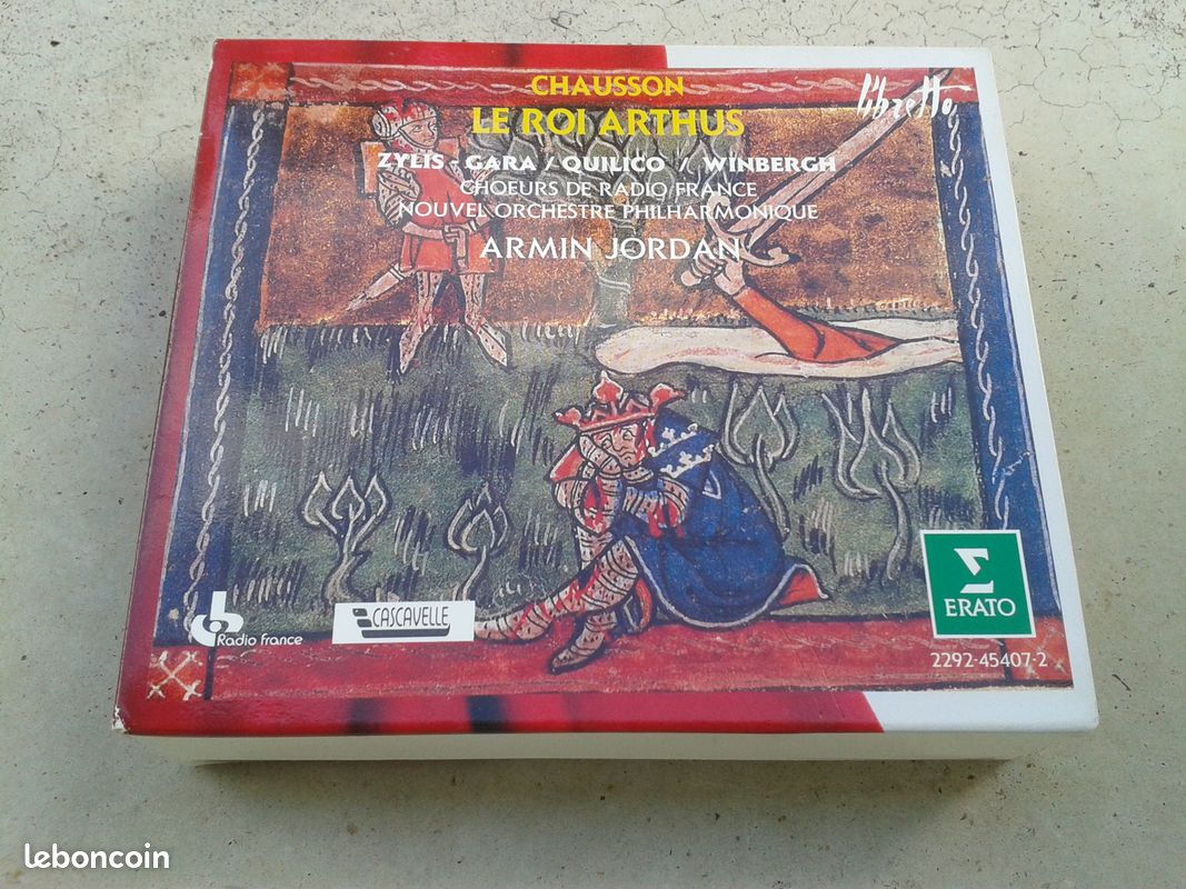 Coffret 3CD Chausson Le roi Arthus Opéra Zylis-Gara Quilico Winbergh ...