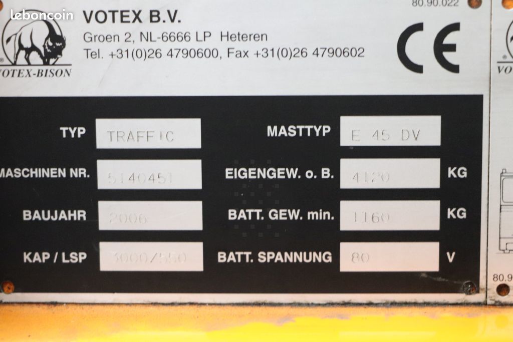 Votex Bison Chariot Multidirectionnel Electrique - Manutention - Levage