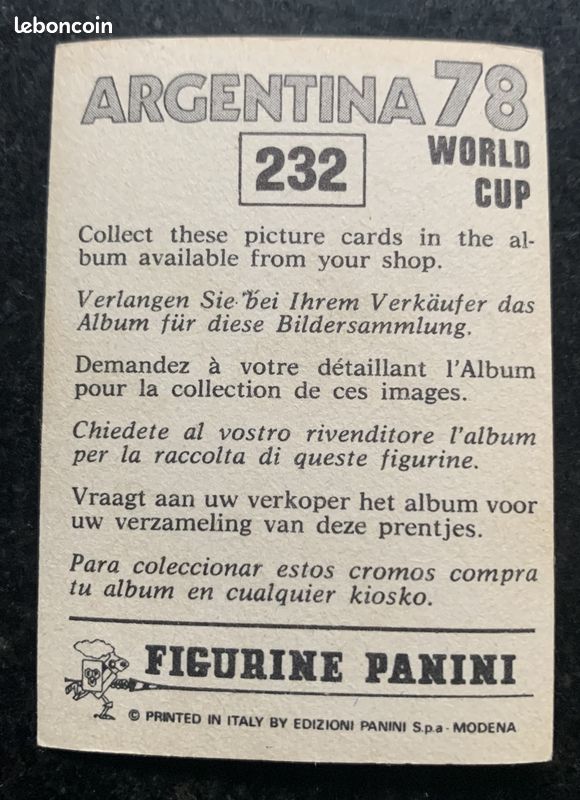 Anders linderoth suede n° 232 -- image panini football originale ...