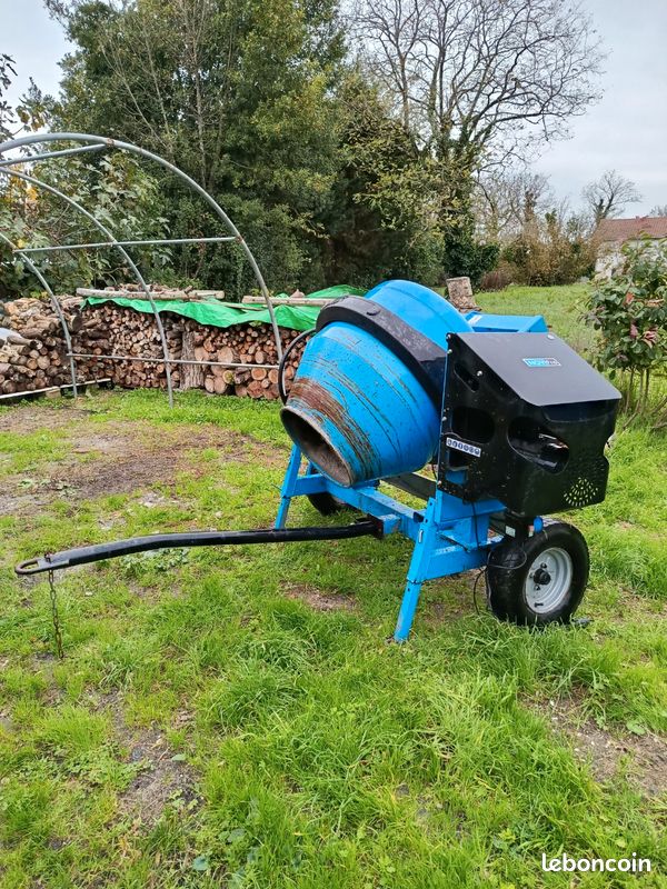Bétonnière électrique tractable 340L - BTP - Chantier gros-oeuvre