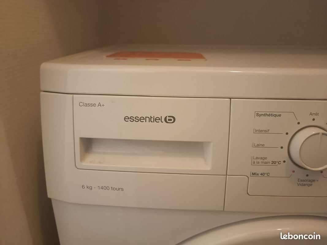 Lave-linge Essentiel B - 6kg - 1400 trs - Format "Slim" (50cm ...