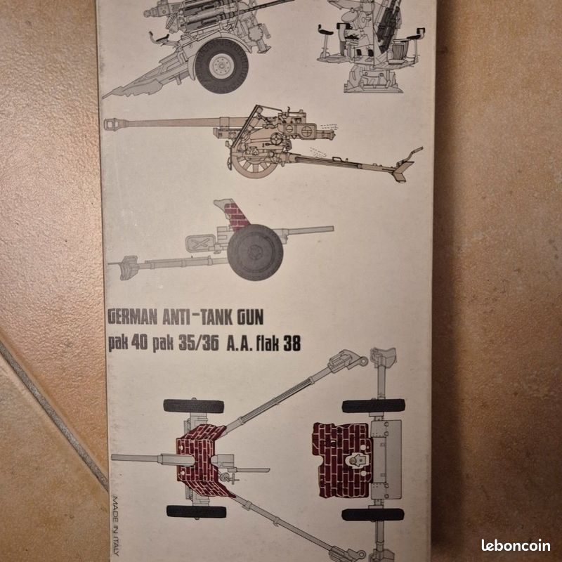 Maquette ESCI 1.72 German anti tank gun - Modélisme