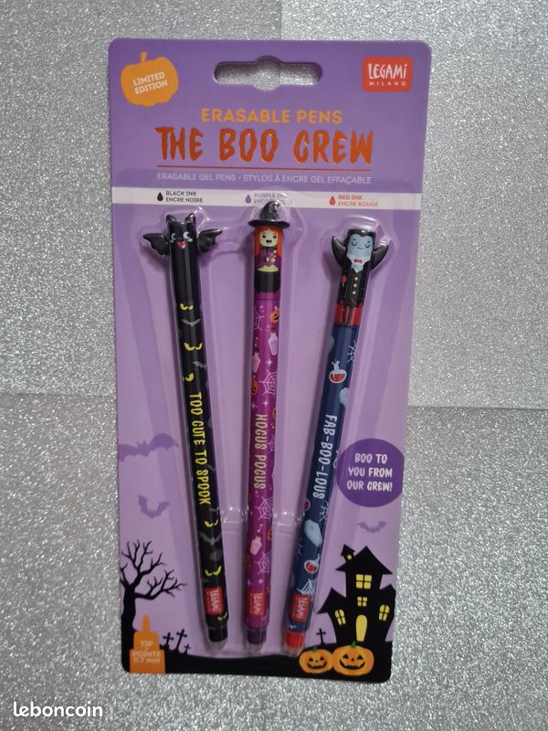 Legami Halloween 2024 Stylos Effaçables Erasable Pen Sorcière + Chauve ...