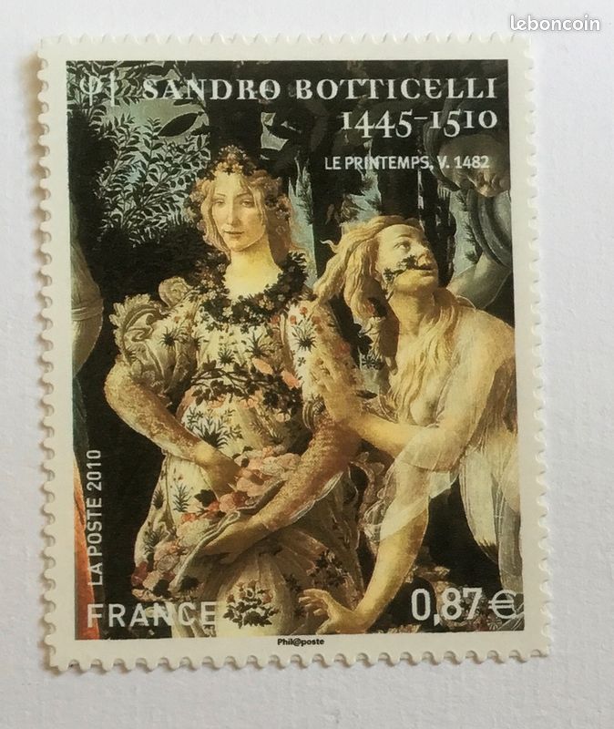 Timbre autoadhésif série artistique No 492 Sandro Botticelli - Collection