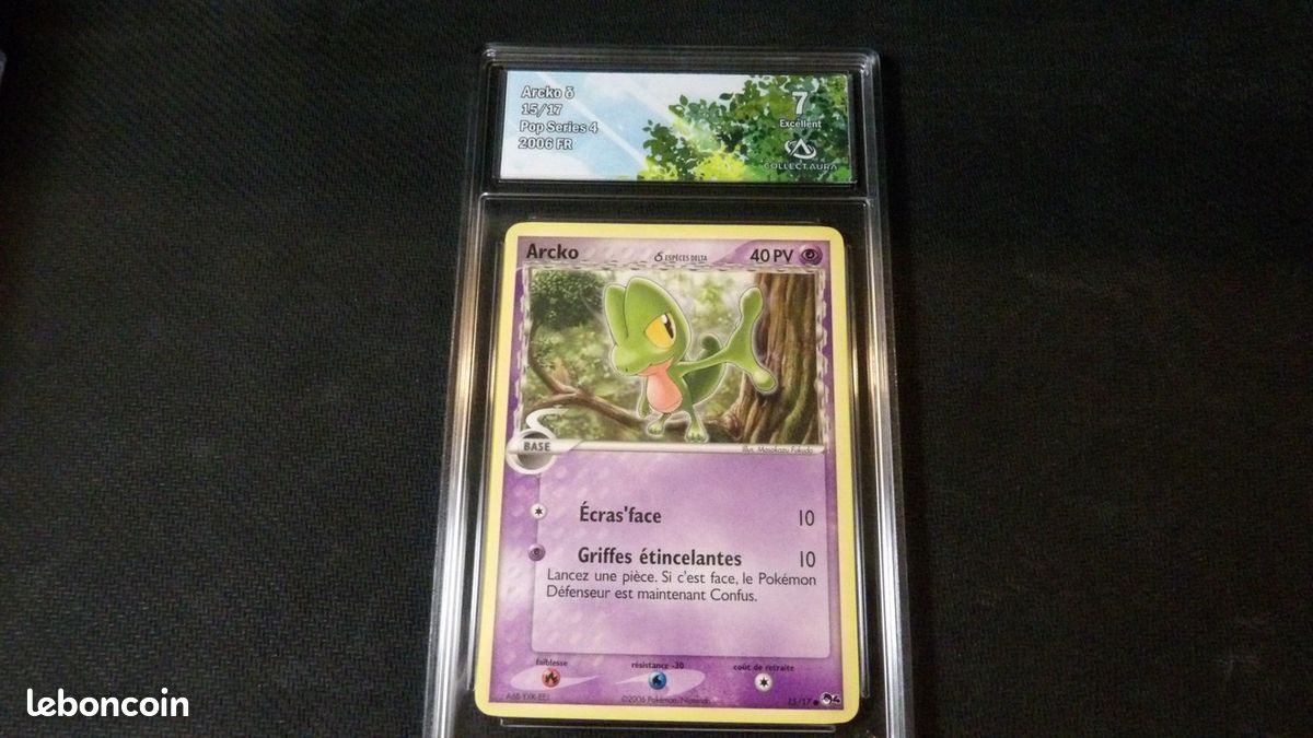 Carte Pokémon : 'Arcko Pop Serie 4 FR gradé Collect'Aura 7' - Collection