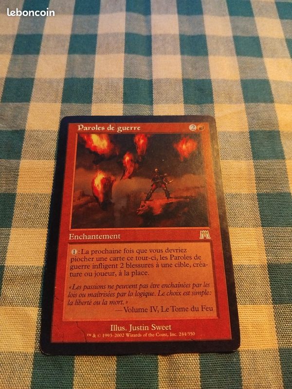 Carte Magic - Parole de guerre - Rare - Carnage - Collection