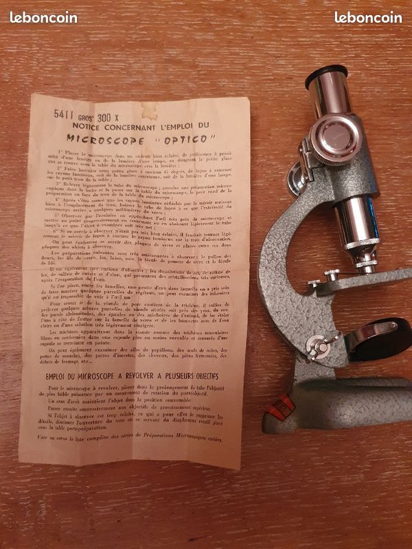 Ancien microscope Optico grossissement 300x - Collection