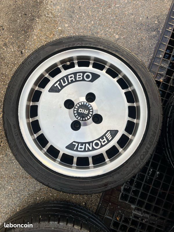 4x RONAL R10 Turbo 7x15 4x100 ET:28 Pour Renault 5 GT Turbo, Clio 16S ...