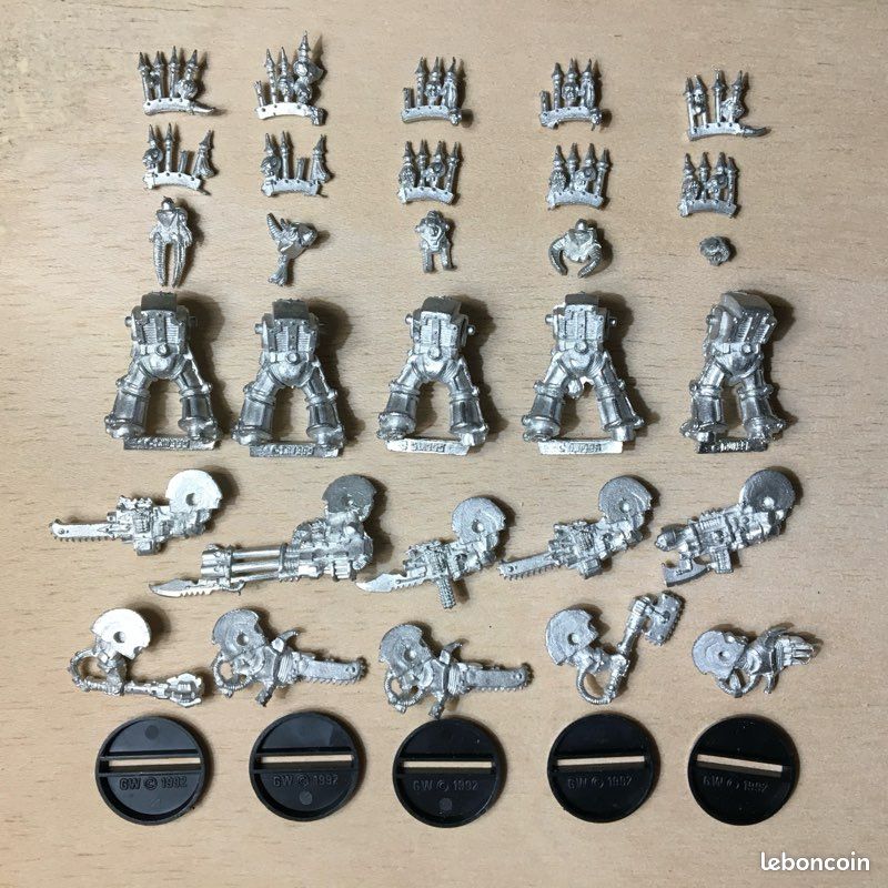 Figurines métal Games Workshop Warhammer 40K Chaos Terminator x 5 ...