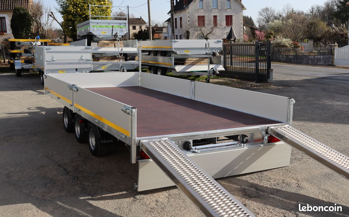 Remorque Eduard multi usages 3500kg 4m50 x 2m00 x 0m30 - Équipement auto