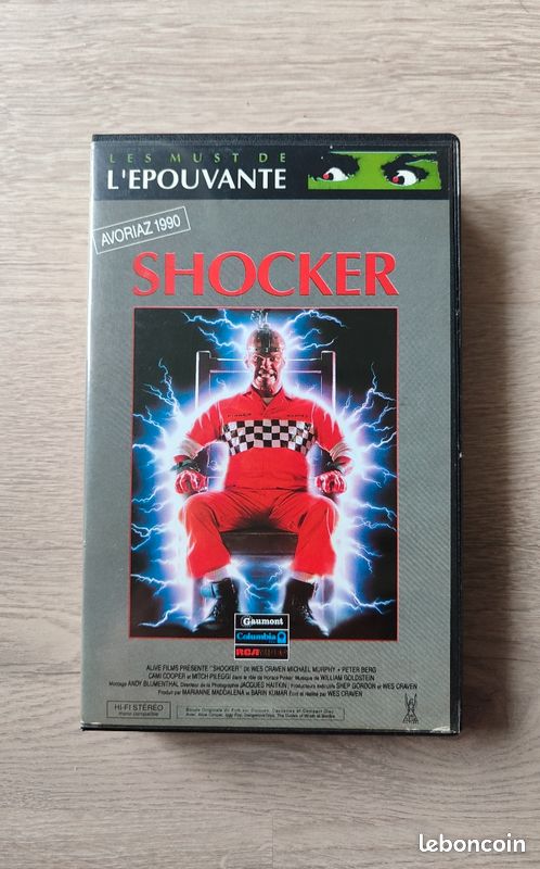 Shocker VHS (Gaumont Columbia RCA) - DVD - Films