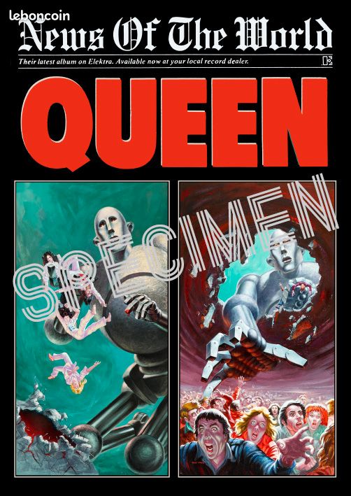 AFFICHE POSTER de QUEEN "News Of The World" - Collection