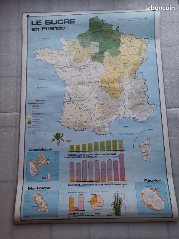 Carte MDI "Le sucre en France et en Europe 1978" - Collection
