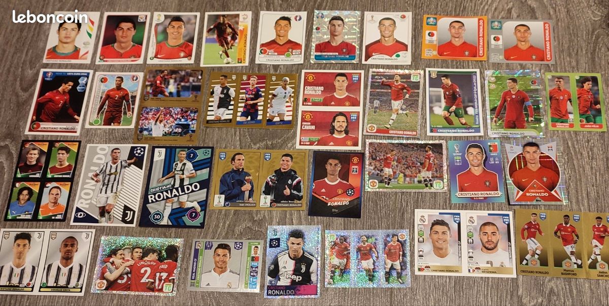 Lot Panini 33 images différentes Christiano Ronaldo CR7 - Collection