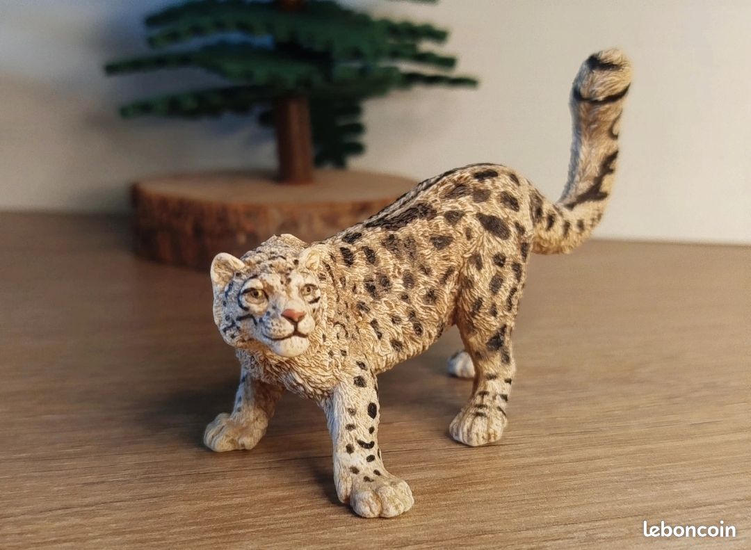 PAPO panthère des neiges Figurine animal de la forêt - Jeux & Jouets