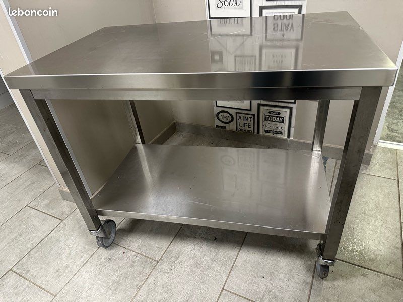 Table inox roulettes - Équipements pour restaurants & hôtels