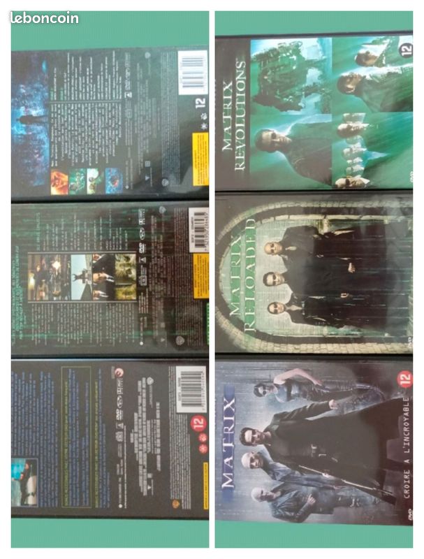 Lot DVD Matrix + Matrix Reloaded + Matrix Revolutions - DVD - Films
