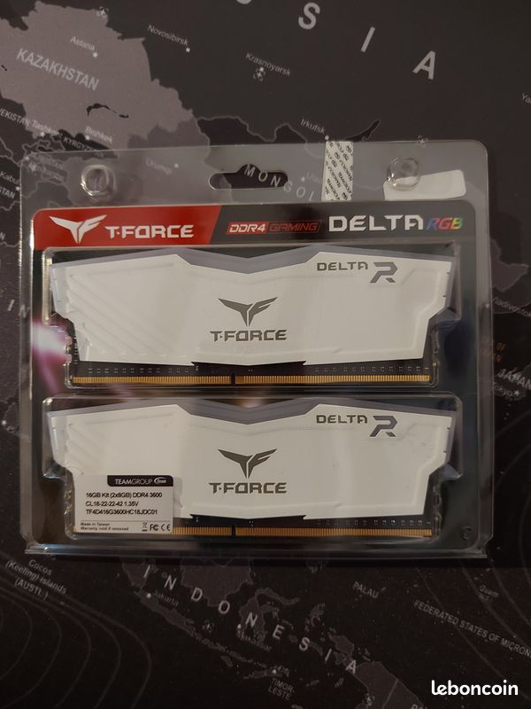 Ram DDR4 T-force white 16 GO 3600 Mhz - Accessoires informatique