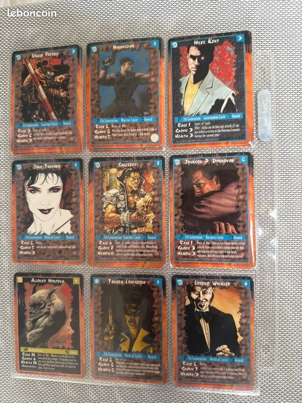 Lot 9 cartes RAGE – Pentex / 7th Generation – White Wolf – Rare ...
