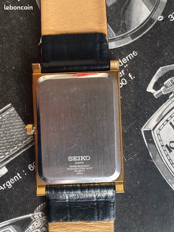 Montre Seiko Tank Neo-Vintage Quartz | Pile & bracelet neufs - Montres ...