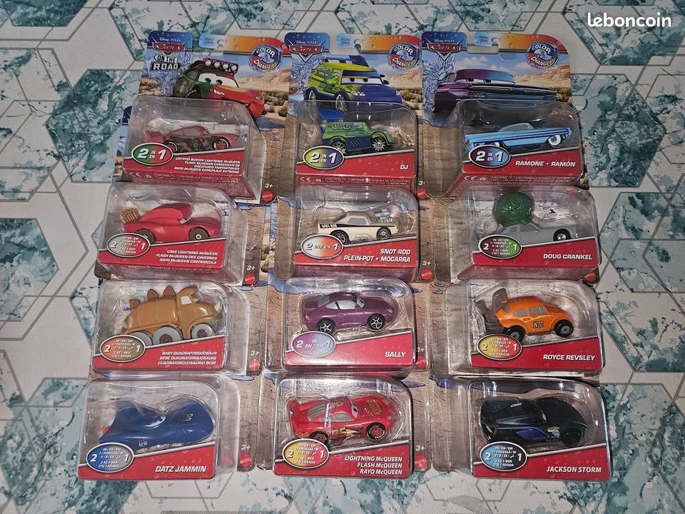 Lot Voitures cars Mattel Disney Pixar plastique neuves dual Colors ...