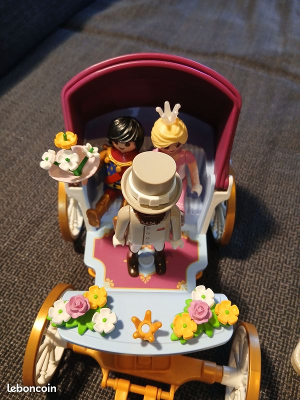 PLAYMOBIL Princess – Calèche et couple Royal - Jeux & Jouets