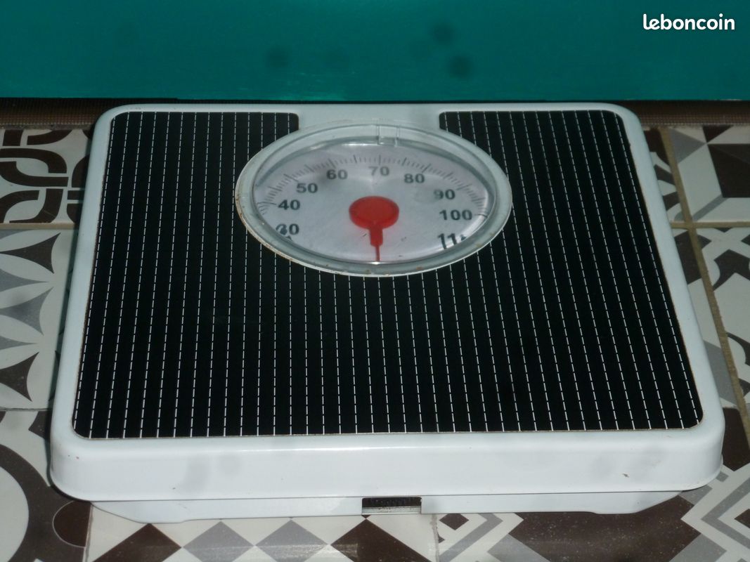 Balance pèse personne et passoire à thé en métal argenté - Électroménager