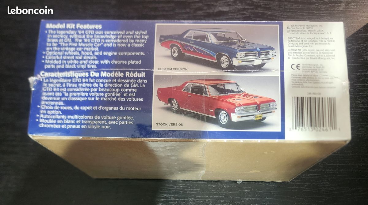 Maquette '64 pontiac g.t.o 2'n 1 monogram (neuve scellée) 1:24 - Modélisme