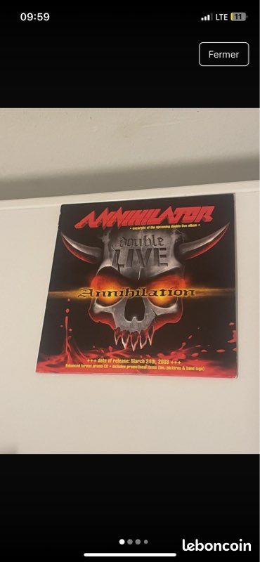 Annihilator : Double Live Annihilation ( CD Rare Version Promo Enhanced ...