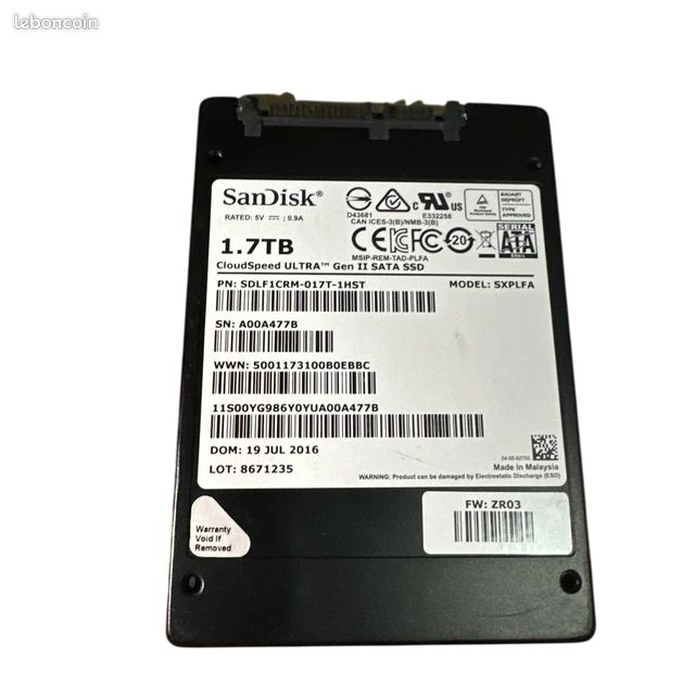 6 Unité Sandisk Cloudspeed ultra 2 - 1.7Tb - Accessoires informatique