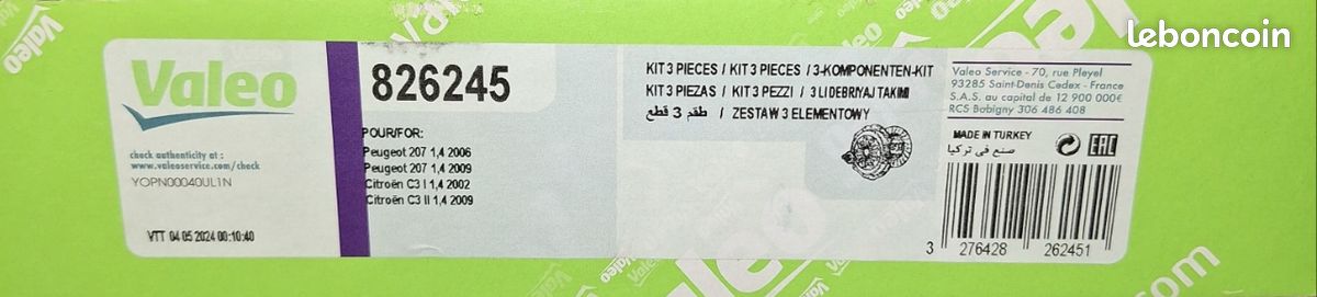 Kit embrayage neuf valeo - Équipement auto