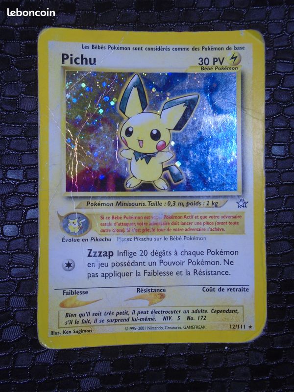 Pichu 12/111 neo genesis carte pokemon wizards - Collection