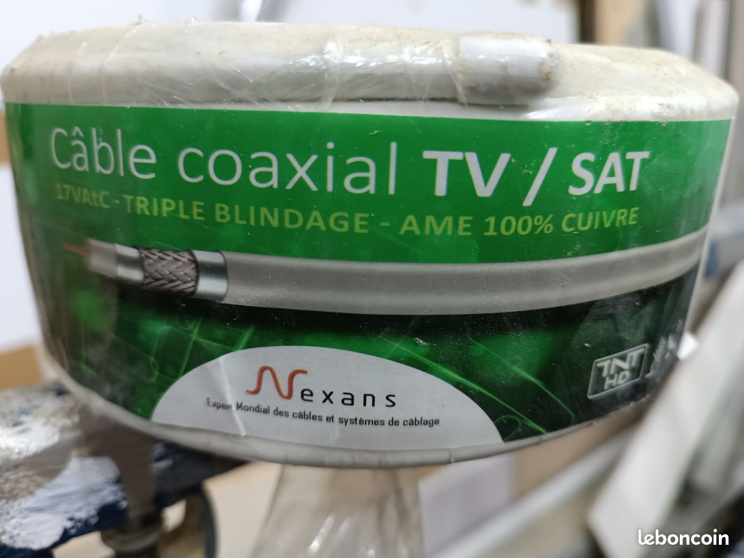 Câble tnt cuivre 25m - Bricolage
