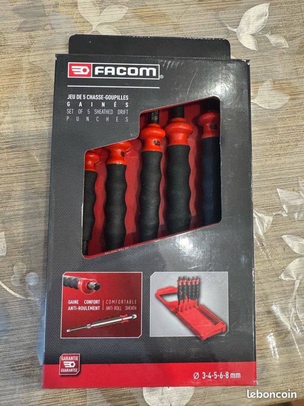 Jeu de 5 chasse goupilles facom en coffret - Bricolage