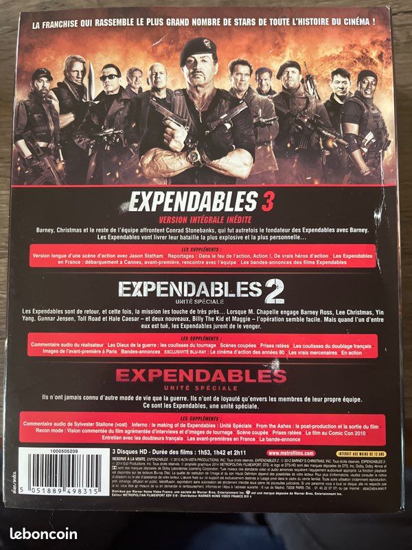 Blu ray expendables trilogie - DVD - Films