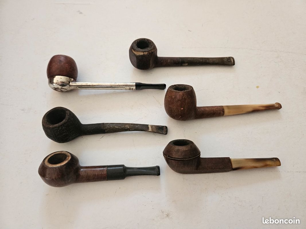 Lot de pipes, 6 pièces, vendues en l'état - Collection