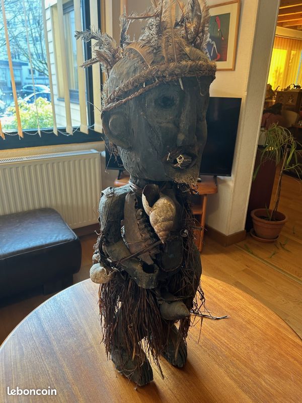 Statue Art Africain Vaudou Fétiche 90 cm - Antiquités