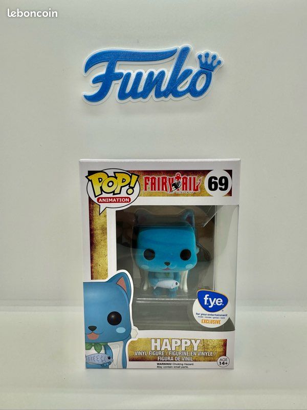 Funko Pop Fairy Tail Happy 69 Flocked FYE 🇺🇸 - Collection