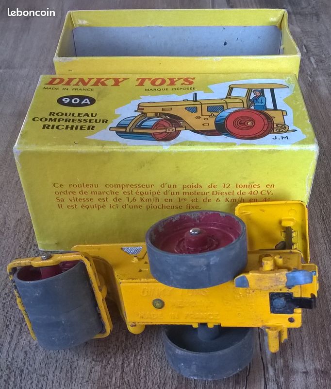 DINKY TOYS : n° 90A ROULEAU COMPRESSEUR RICHIER avec sa BOITE (EN LIGNE ...