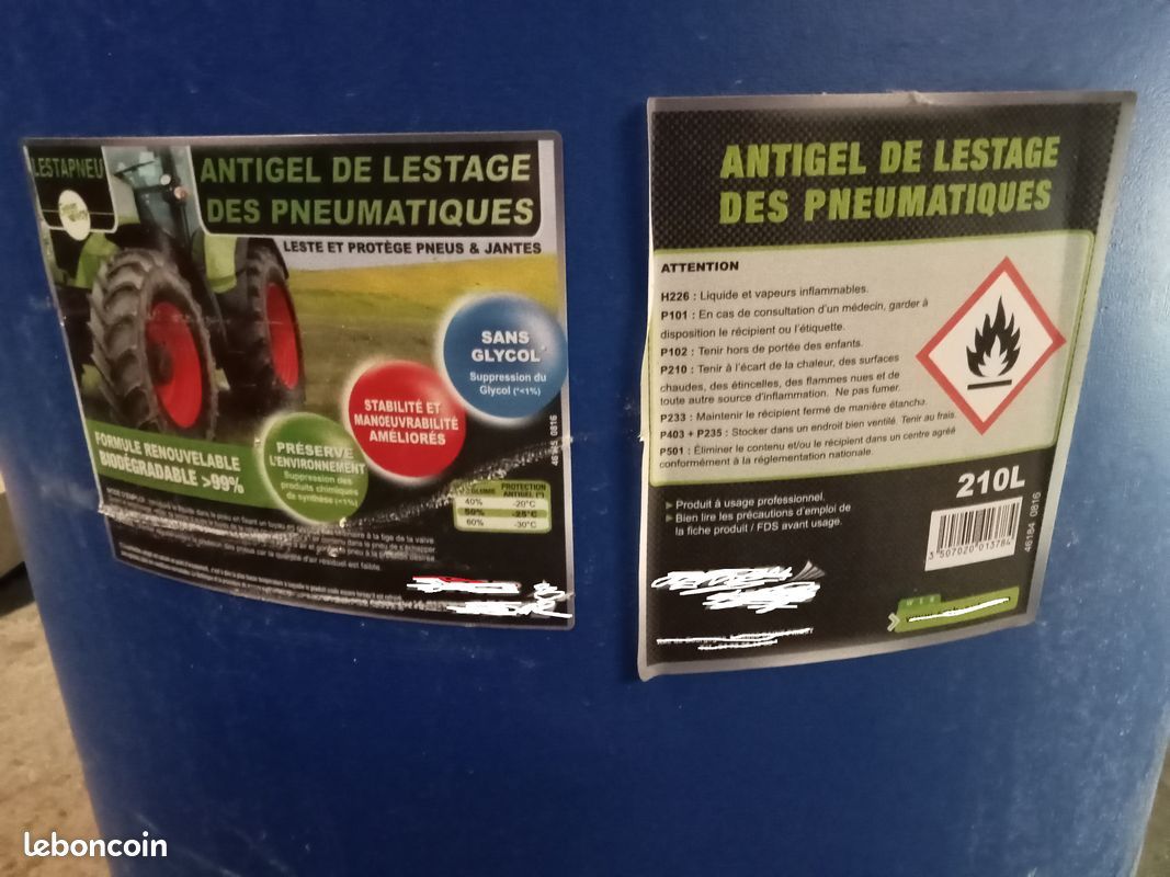 Antigel de lestage des pneus - Matériel agricole
