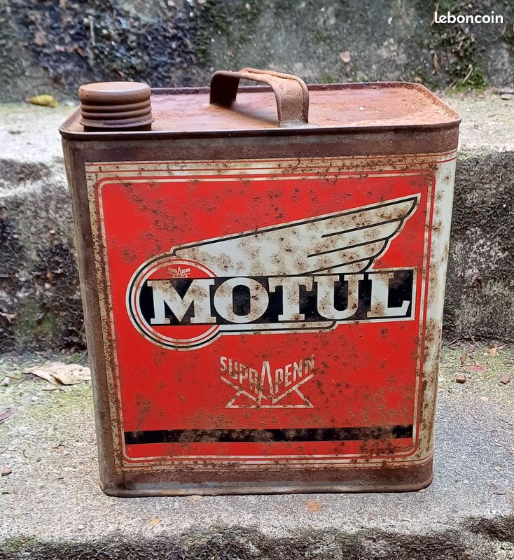 Joli et ancien bidon Motul 2 gallons (environ 9 litres) - Collection