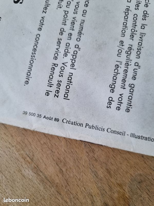 Catalogue publicitaire gamme renault 1990 alpine r21 turbo r5 gt turbo ...