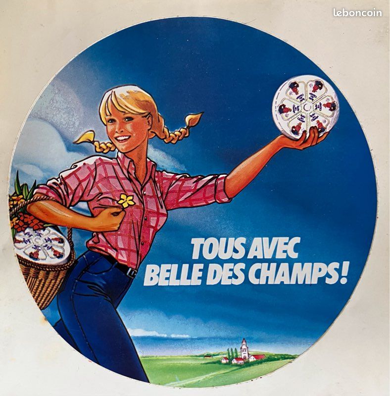 Autocollant collector Belle des champs diamètre 13 cm - Collection