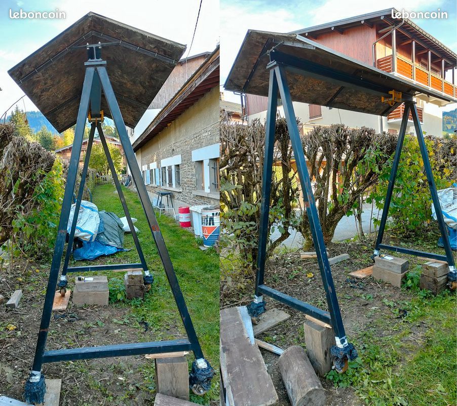 aide à la construction d'un portique à ossature en acier pour palan à ...
