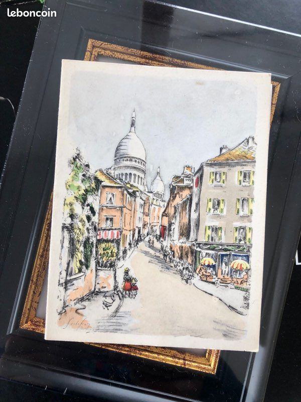 Ancienne carte postale Montmartre, circa 1956 - Collection