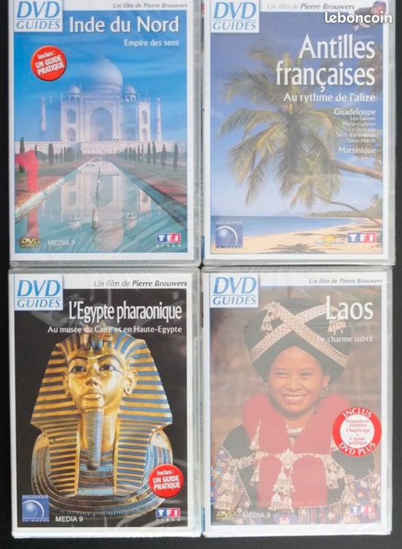 LOT de 4 DVD GUIDES + 1 DVD Merveilles de la nature Le monde Vu du Ciel ...