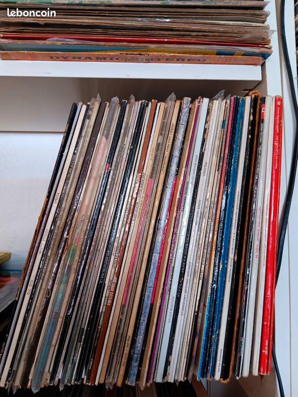 Lot de 10 grands disques vinyles 33 tours lp variété française - CD ...