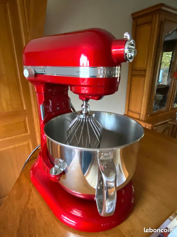 Robot pâtissier Artisan INOX KITCHENAID 6,9 Litres 1,3HP - 500W Rouge ...