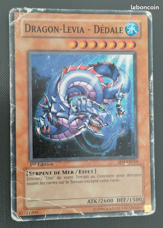 Carte Yu-Gi-Oh - Dragon-Levia Dédale SD4-FR010 1ère Edition 1996 ...