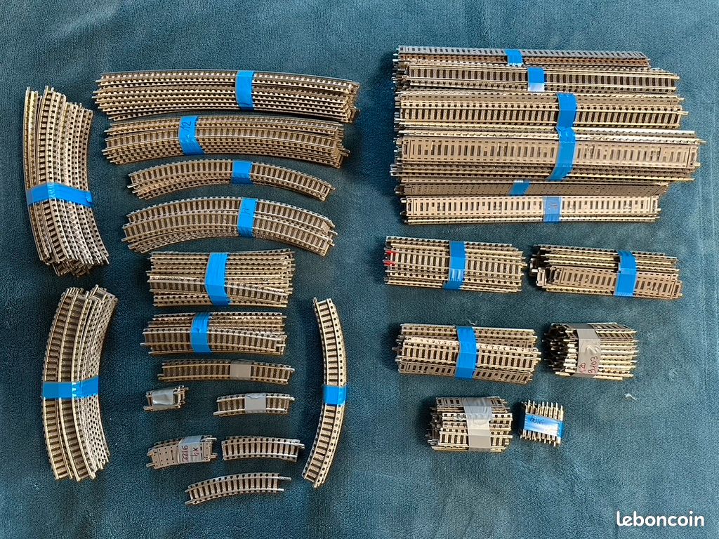 Lot de rails et éléments de voies N 1/160 Fleischmann Piccolo - Modélisme